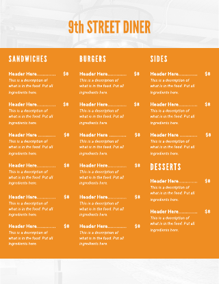 Free Menu Templates & Examples